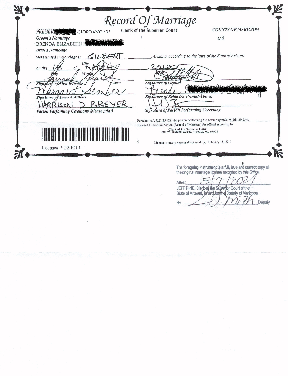 Arizona Marriage Certificate More Flair To Weddings: County Gives